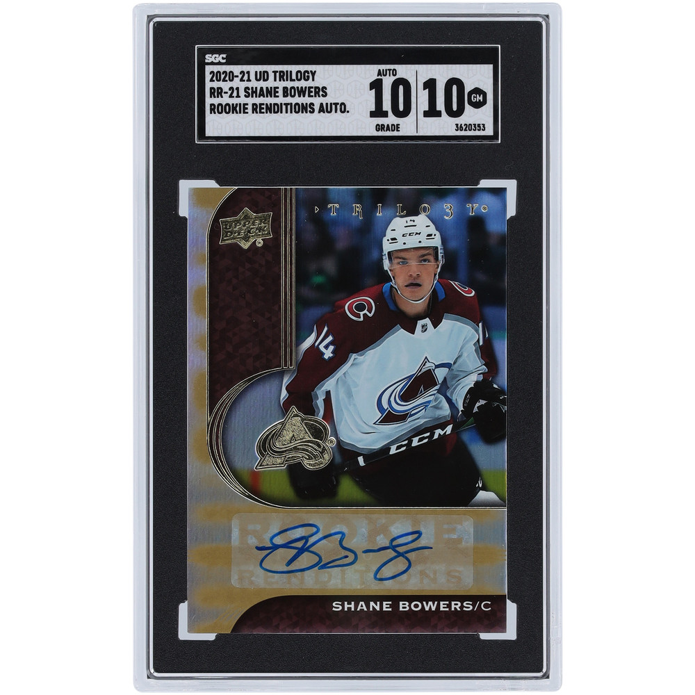 Shane Bowers Colorado Avalanche Autographed 2020-21 Upper Deck Trilogy ...