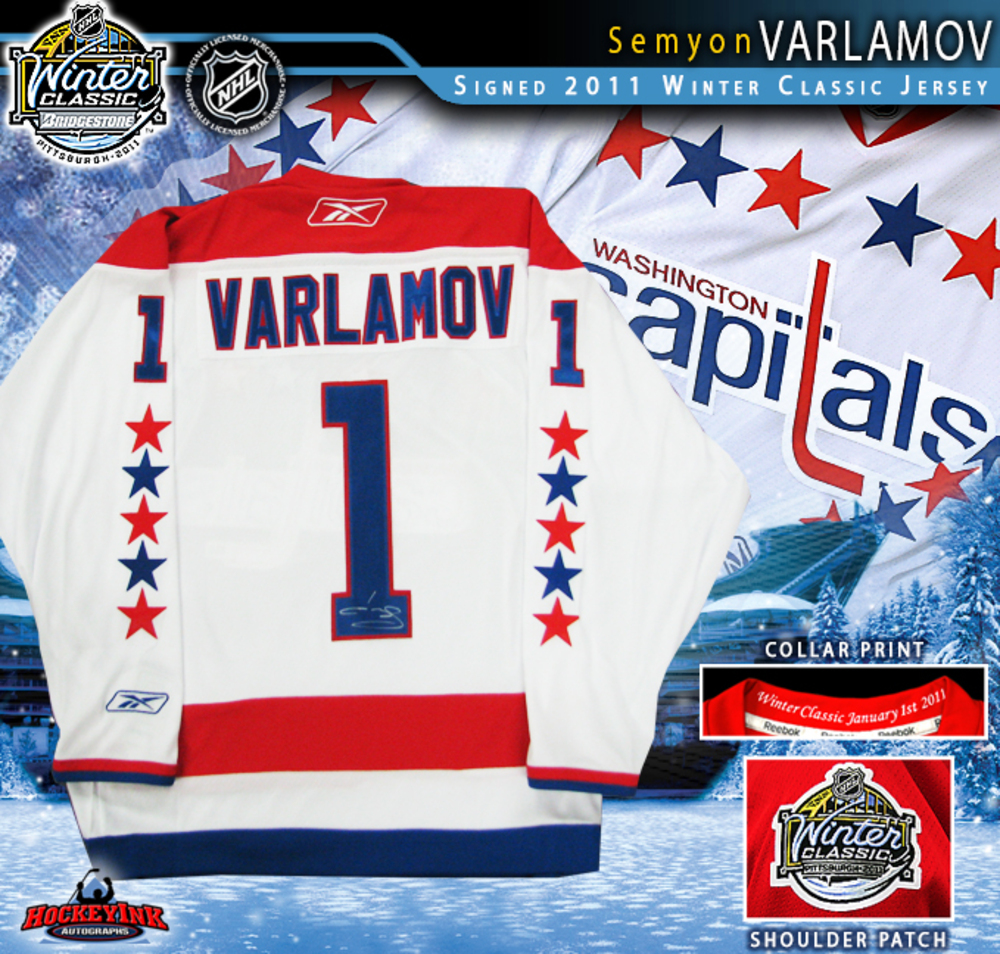 SEMYON VARLAMOV Signed Washington Capitals 2011 Nhl Winter Classic ...