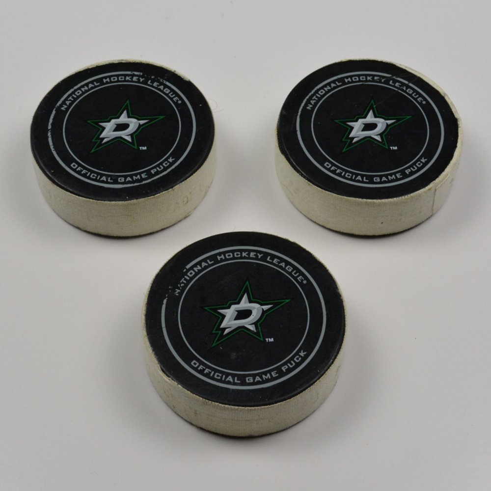 Jason Spezza - Dallas Stars - Set of 3 Goal Pucks - 6th Hat Trick of ...