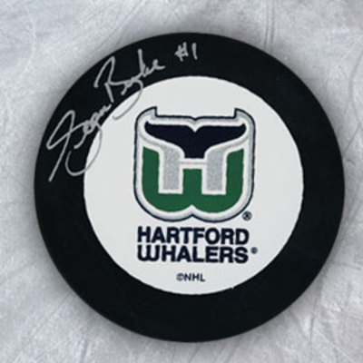 SEAN BURKE Hartford Whalers Autographed Hockey Puck - NHL Auctions