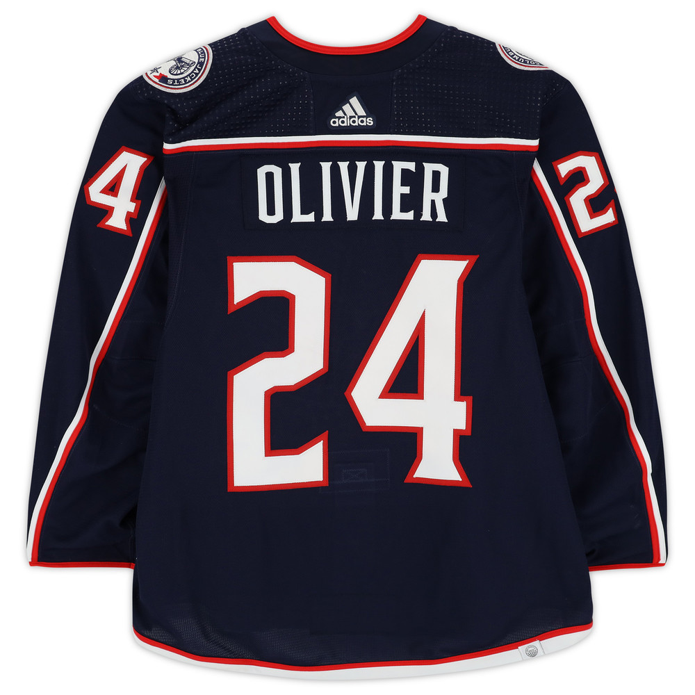 Mathieu Olivier Columbus Blue Jackets Global Series Game-Used #24 Blue ...