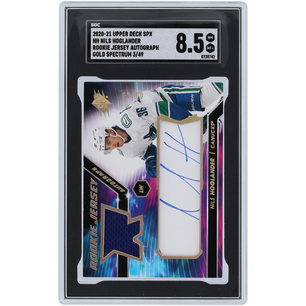 Nils Hoglander Vancouver Canucks Autographed 2020-21 Upper Deck SPX ...