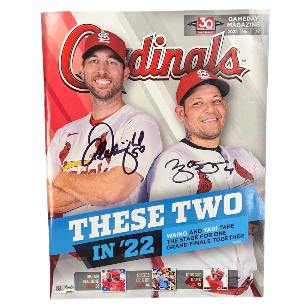 Adam Wainwright and Yadier Molina Autographed Cardinals GameDay ...