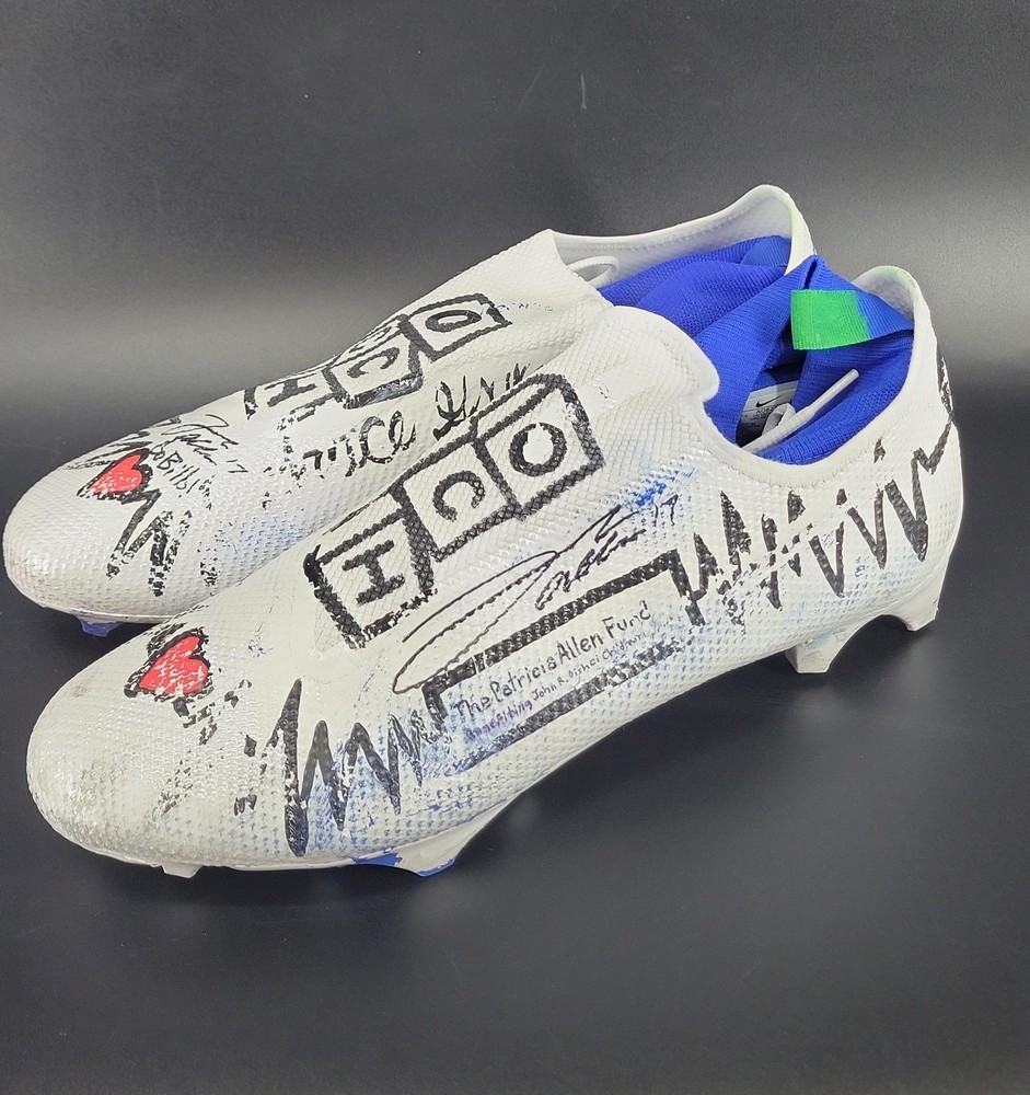 MCMC - Josh Allen Game Worn and Signed Custom Cleats 2022 Season ...