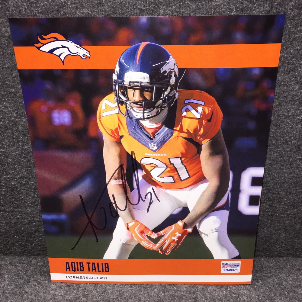 Broncos - Aqib Talib Signed 8X10 Photos | The official auction site of ...
