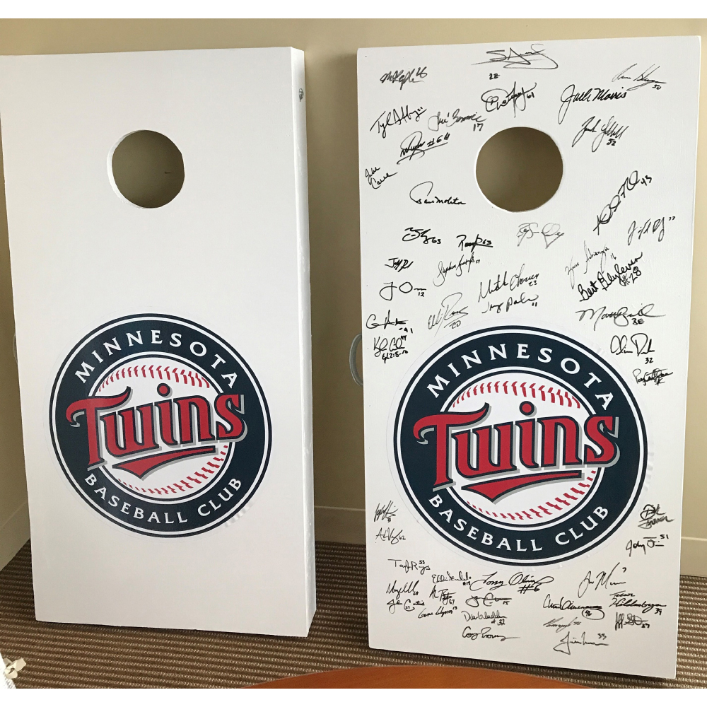 Minnesota Twins Crescent Cove Auction: Autographed Corn Hole Toss | MLB ...