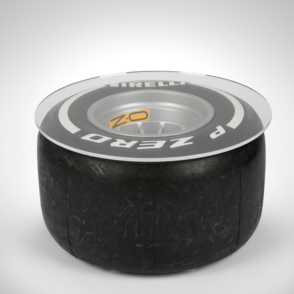 Pirelli Tyre Wheel Rim Table in White | F1 Authentics