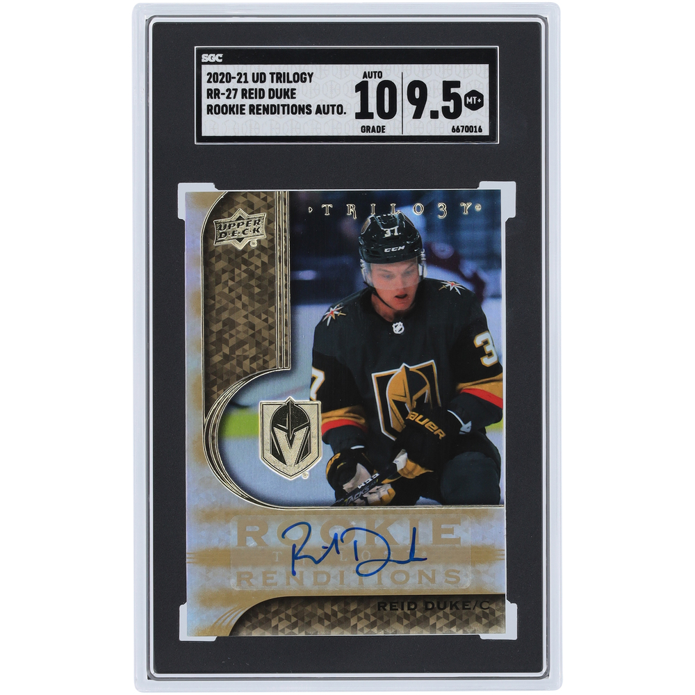Reid Duke Vegas Golden Knights Autographed 2020-21 Upper Deck Trilogy ...