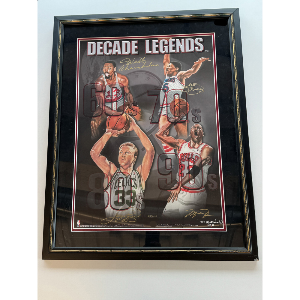 "Decades Legends" basketball autographed and framed limited-edition ...