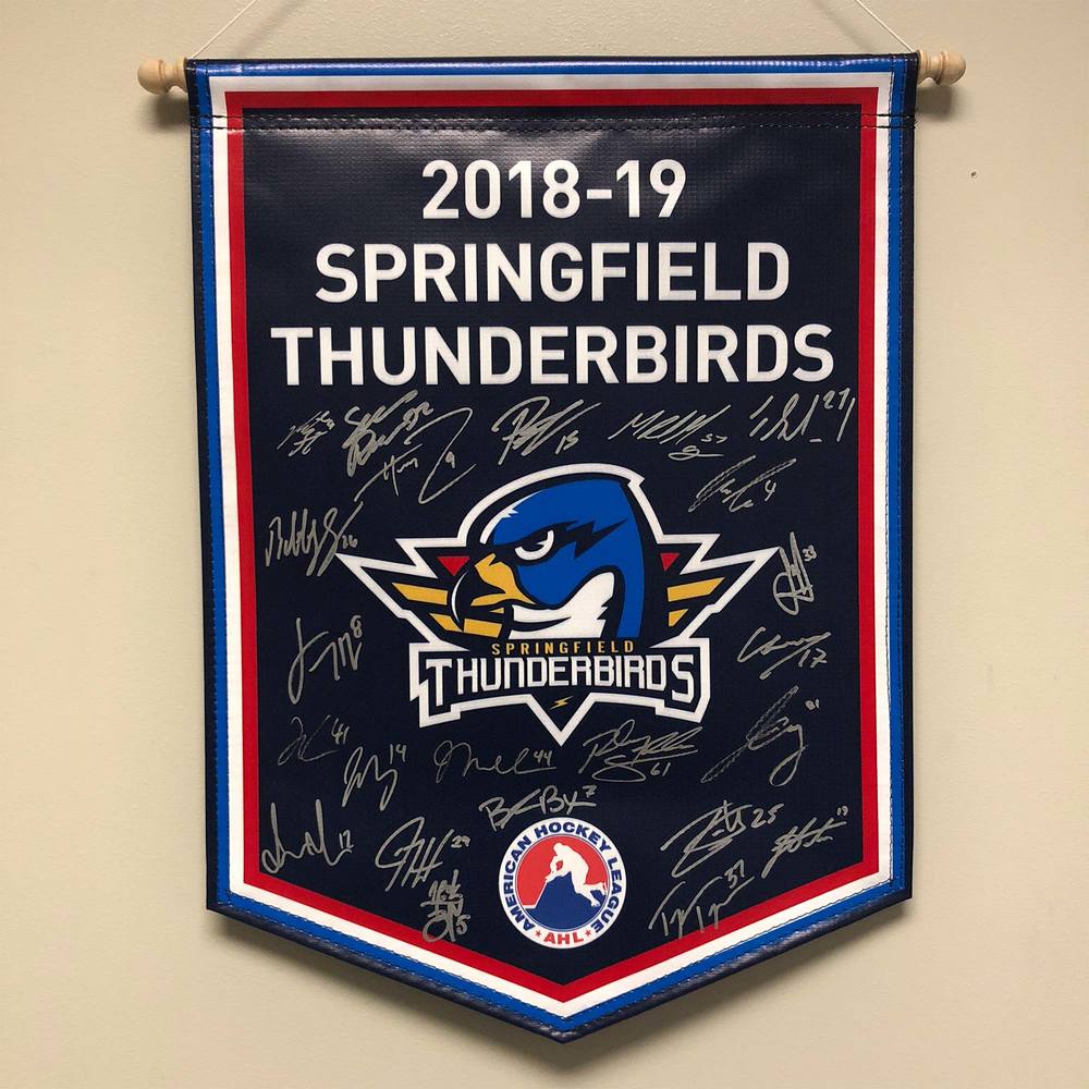 AHL Authentic - 2018-19 Springfield Thunderbirds Team-Signed Banner