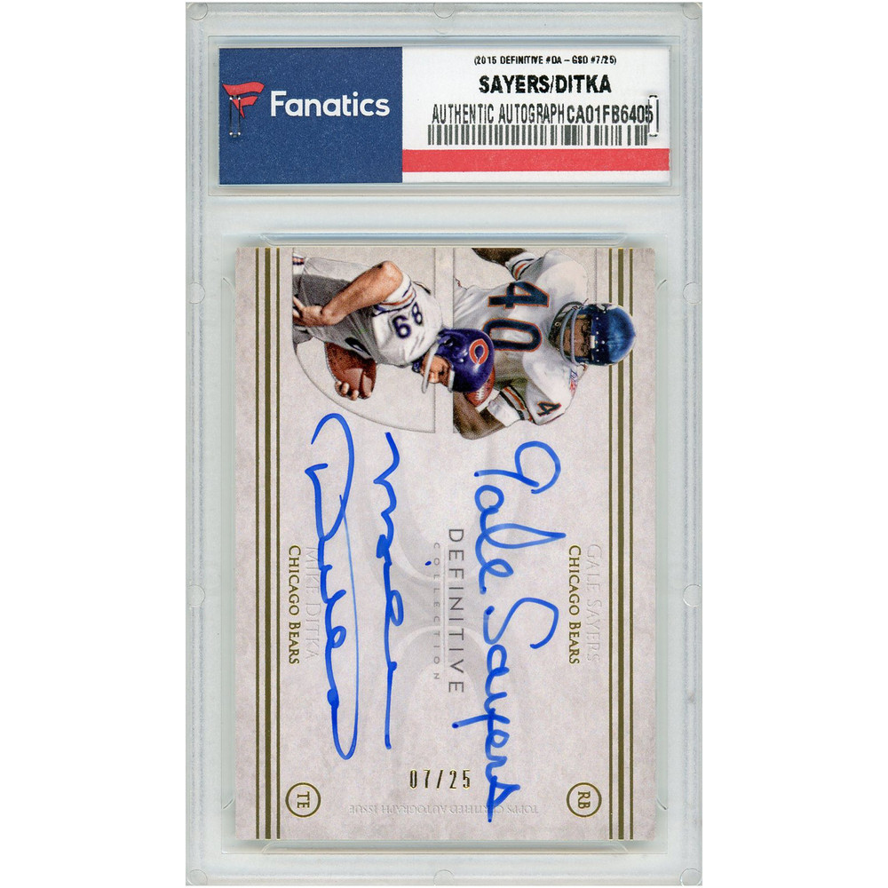 Gale Sayers & Mike Ditka Chicago Bears Autographed 2015 Topps ...