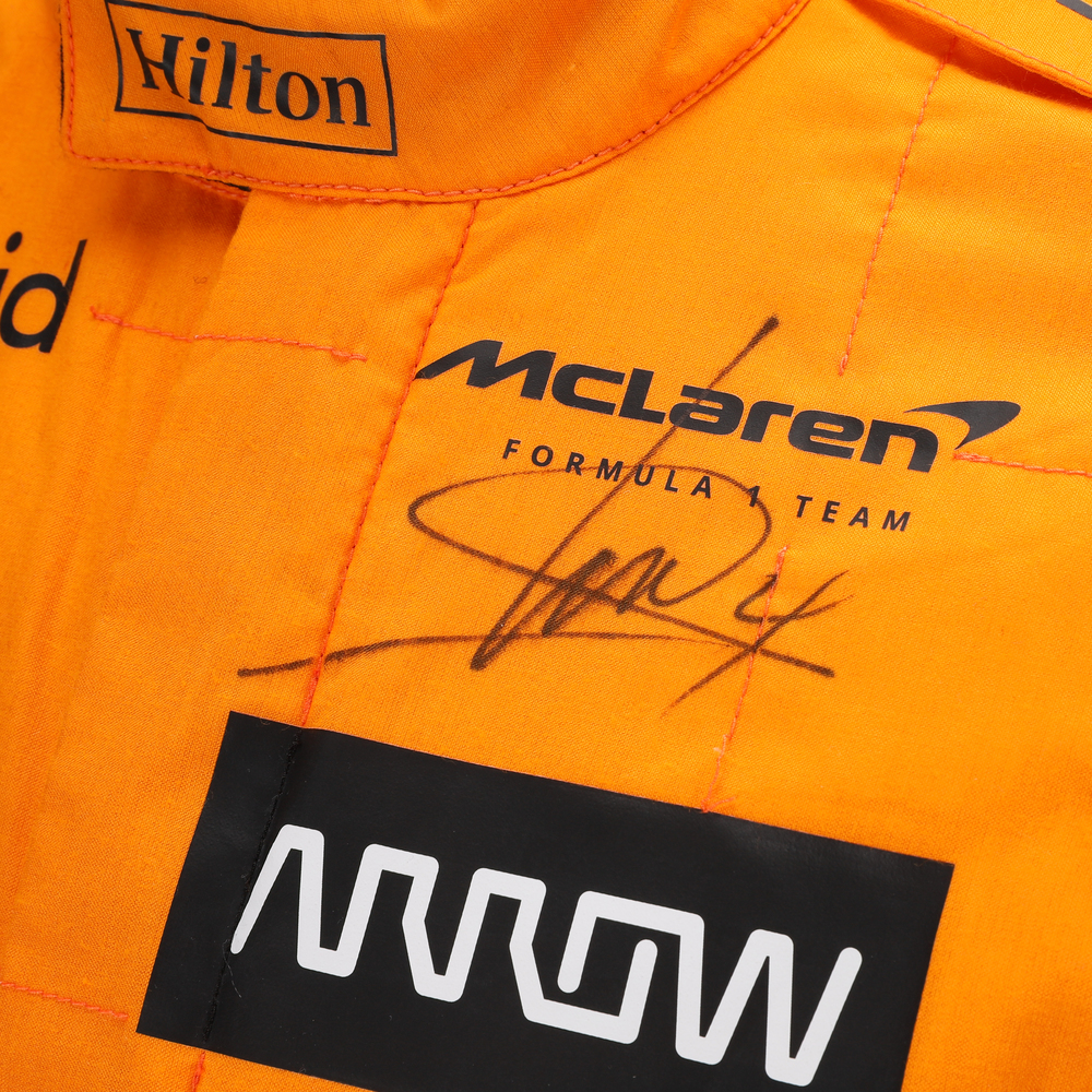 Lando Norris 2023 McLaren F1 Team 'Triple Crown' Signed Race Used Race ...