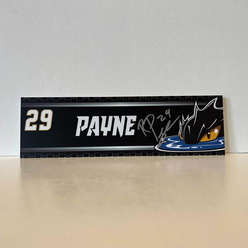 AHL Authentic - 2022-23 Cleveland Monsters Locker Room Nameplate Signed ...