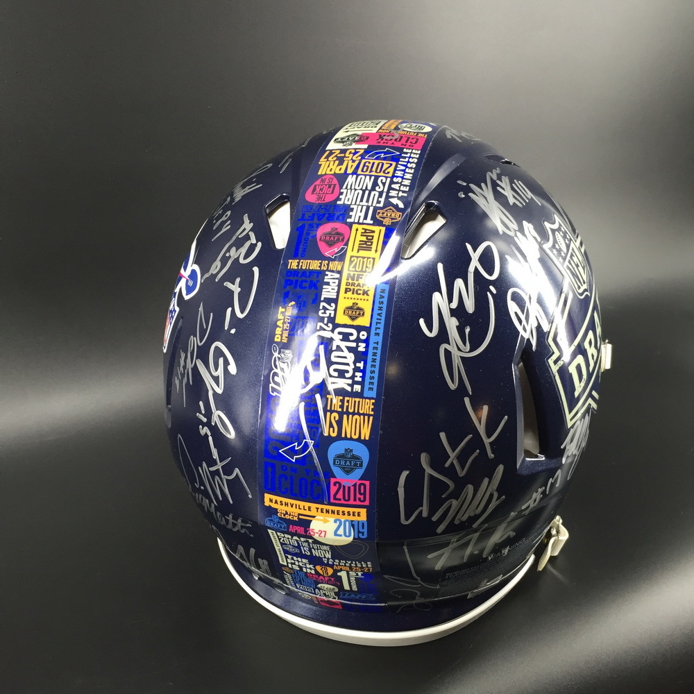 NFL - 2019 Draft Multi Signed Helmet W/ over 40 signatures including ...
