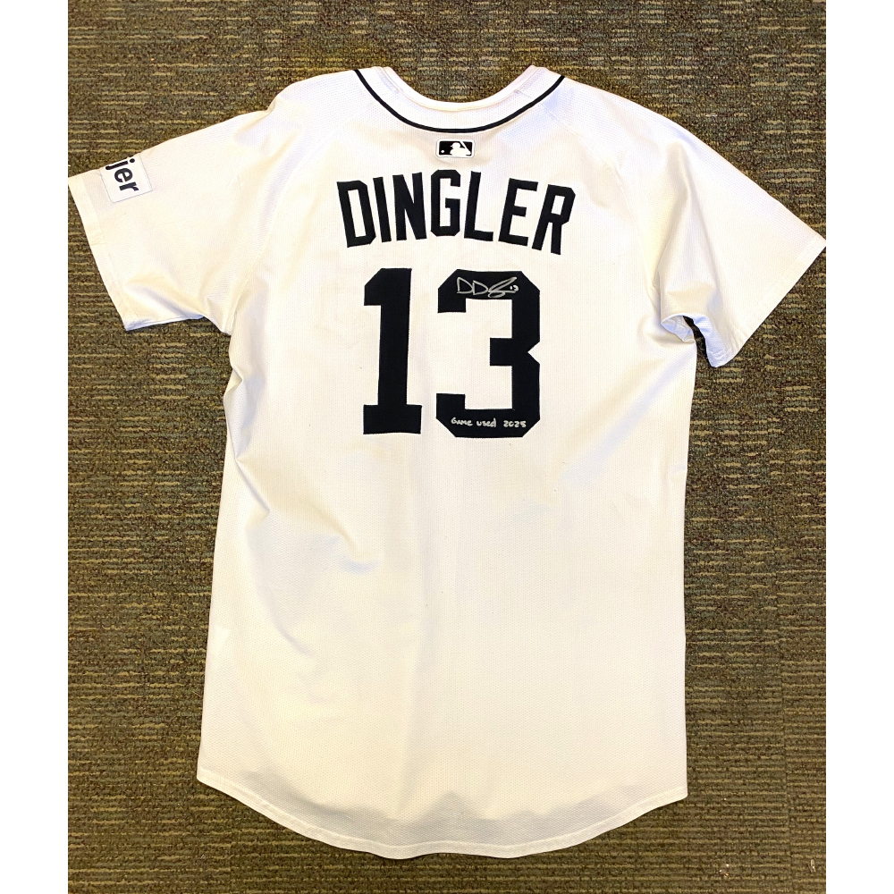 Dillon Dingler #13 Detroit Tigers Autographed and Game-Used Home Jersey ...