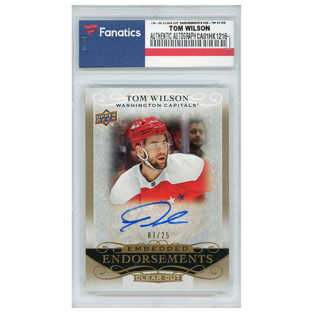 Tom Wilson Washington Capitals Autographed 2019-20 Upper Deck Clear Cut ...