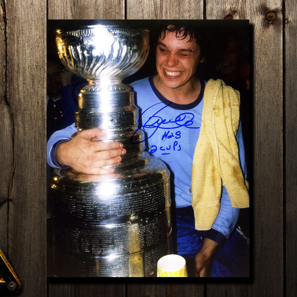 Pierre Larouche Montreal Canadiens Autographed 8x10 with 2 Cups ...