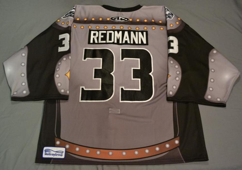 Troy Redmann - Golden Goalie - Alaska Aces - Warmup-Worn Jersey - Worn ...