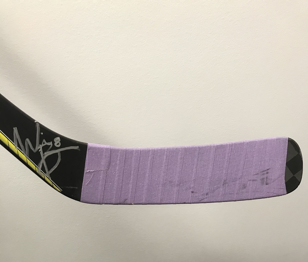 Will Butcher Hockey Fights Cancer Warm-Up Used Autographed Stick - New ...