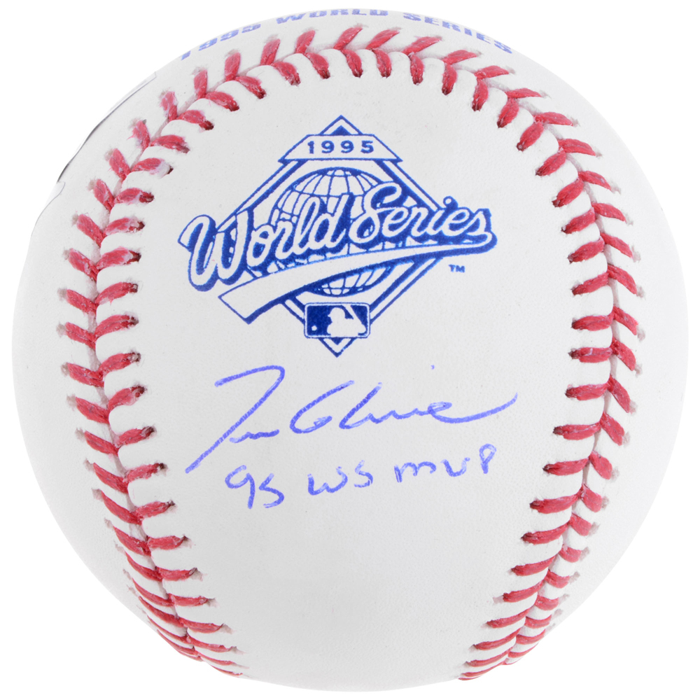 Tom Glavine Atlanta Braves Autographed 1995 World Series Logo Baseball with "95 WS MVP ...