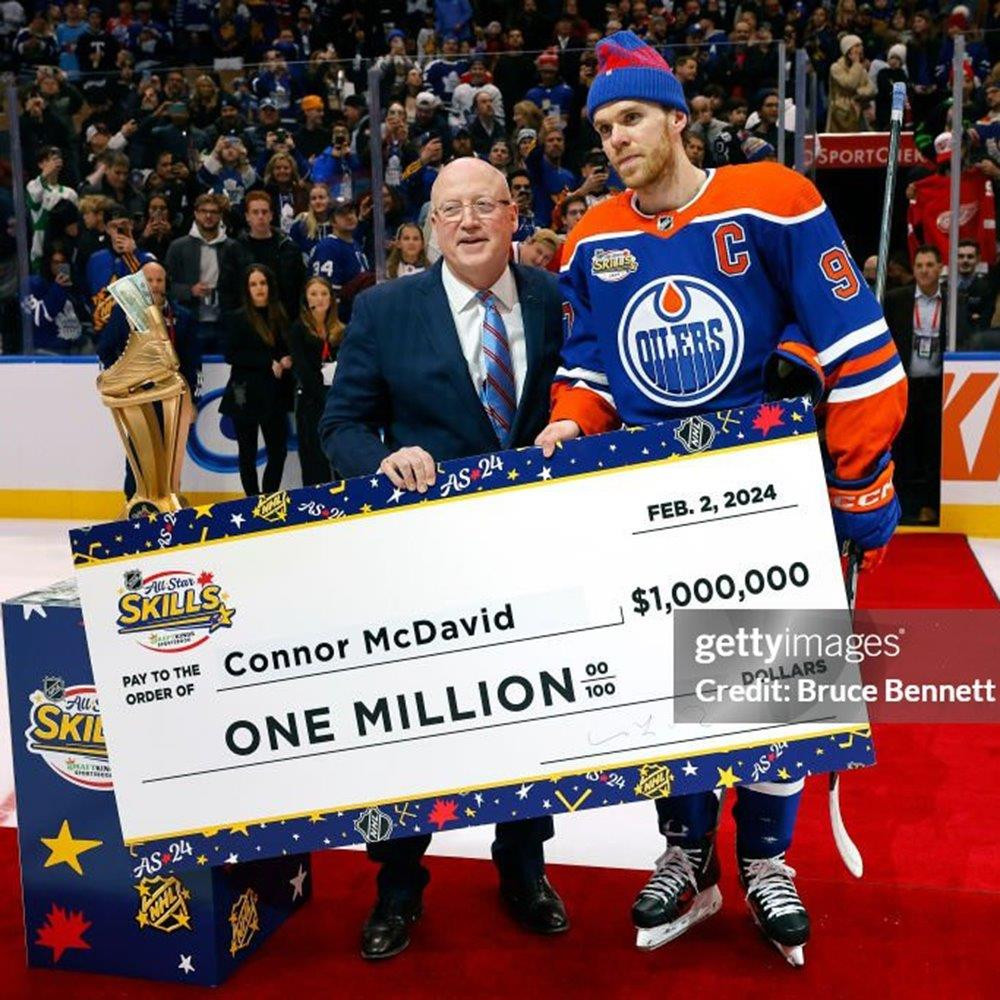 Connor McDavid 2024 NHL All-Star Change Room and Stick Tags | Real ...