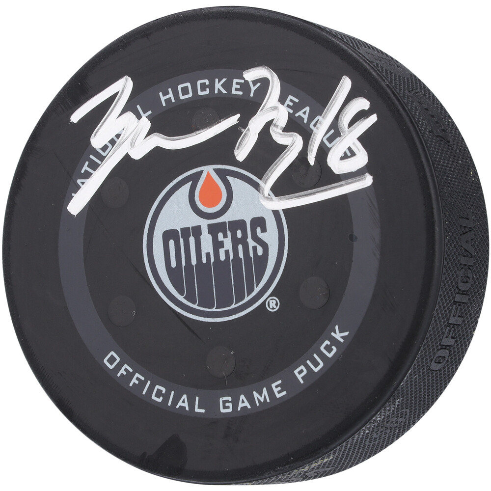 Zach Hyman Pittsburgh Penguins Autographed Game-Used Puck vs. Anaheim ...