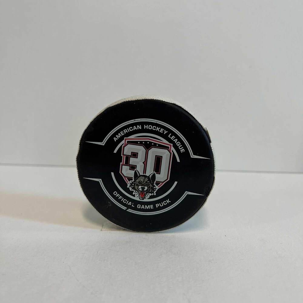 AHL Authentic - 2023-24 Chicago Wolves 1st Goal Puck Scored by #14 ...