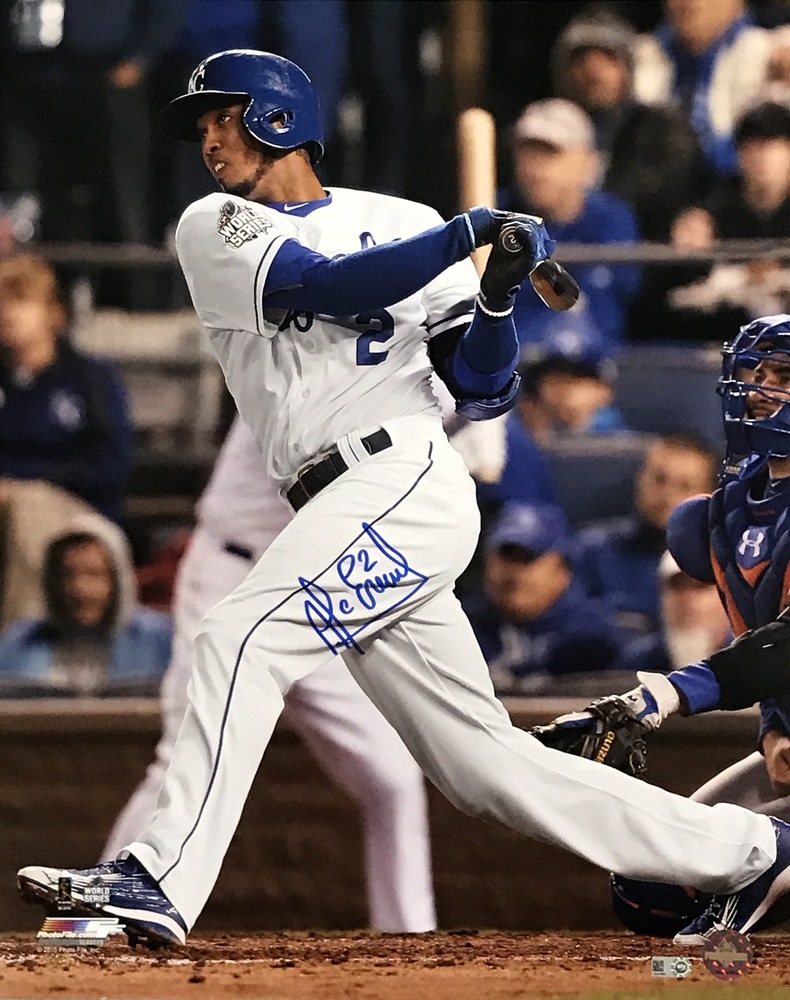 Alcides Escobar Autographed 16x20 Photo (Batting) | MLB Auctions