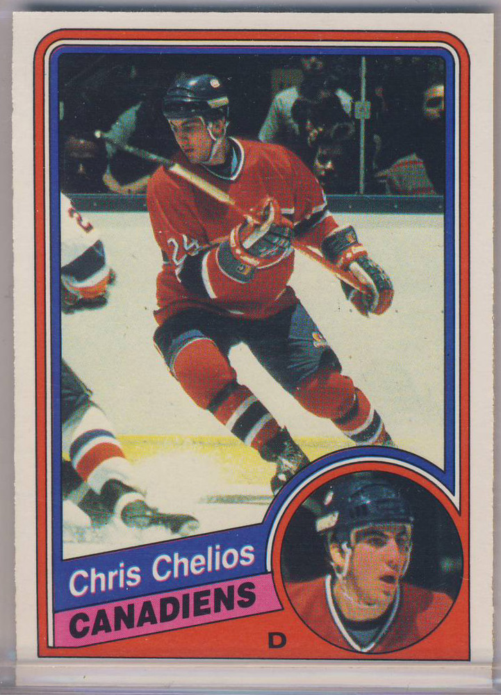 1984-85 OPC #259 CHRIS CHELIOS Montreal Canadiens NM Rookie Card - NHL ...