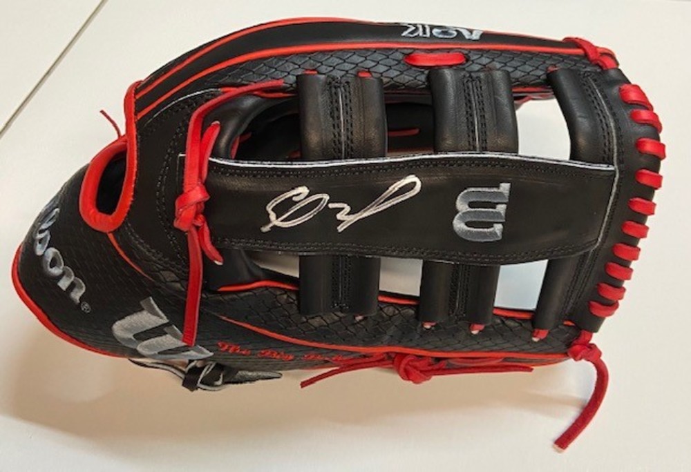 Eloy Jimenez Autographed Game Model Wilson Custom A2K Fielding Glove ...