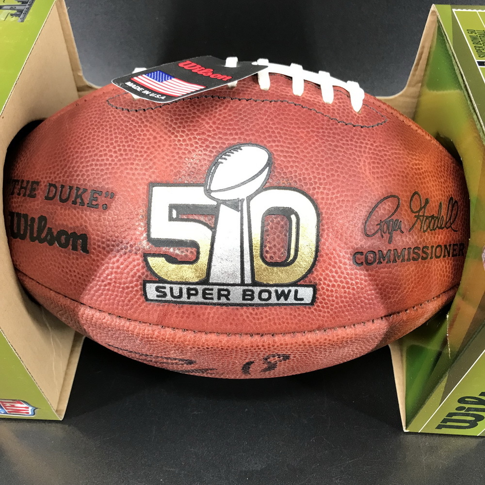 Legends - Broncos Peyton Manning Signed Authentic Football with Super ...