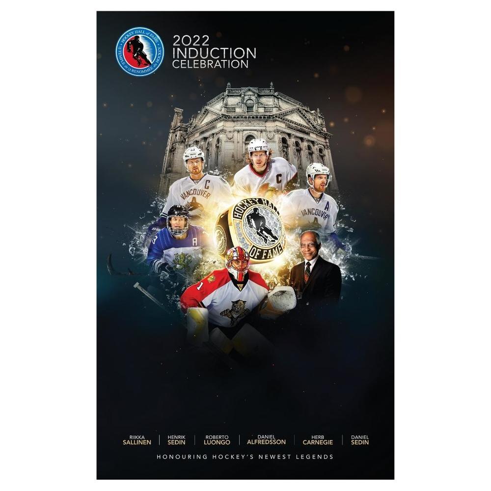 Induction Class of 2022 Autographed Poster (Alfredsson, Luongo ...
