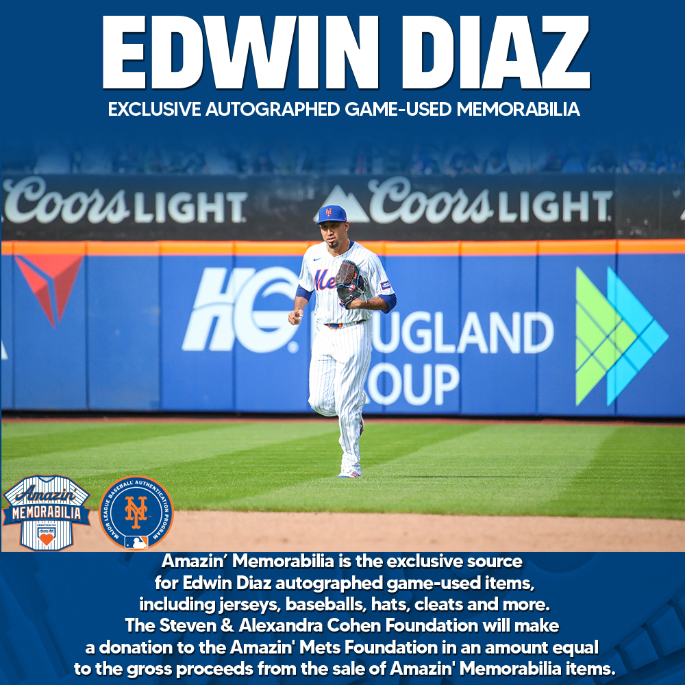 Amazin' Memorabilia Exclusive Partner - Edwin Diaz #39 - Autographed ...