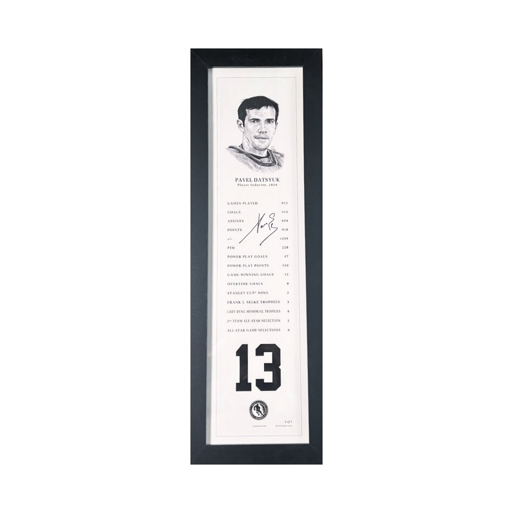 Pavel Datsyuk Autographed Legends Line Honoured Member Stats Frame ...