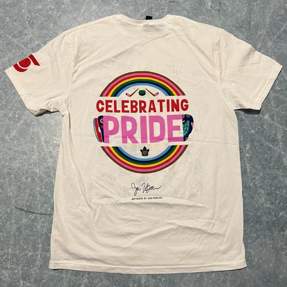 Toronto Maple Leafs Team Signed Pride Game T-Shirt (LE 1/10) | Real ...