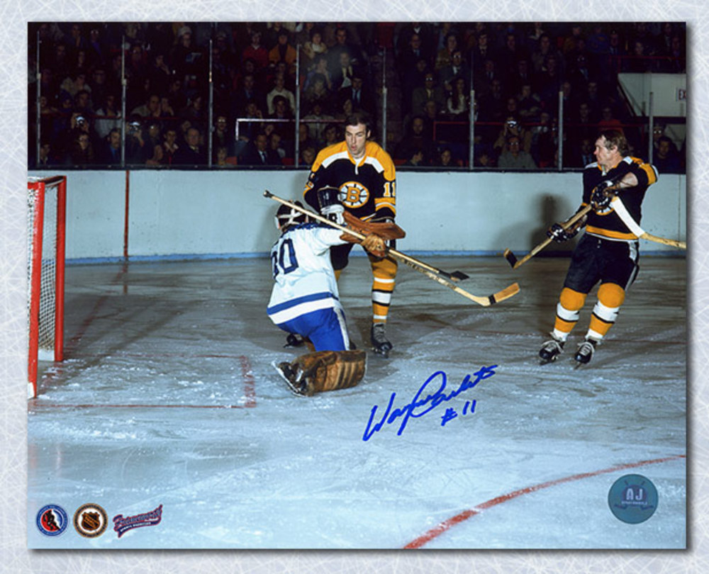 Wayne Carleton Boston Bruins Autographed Action vs Leafs 8x10 Photo ...