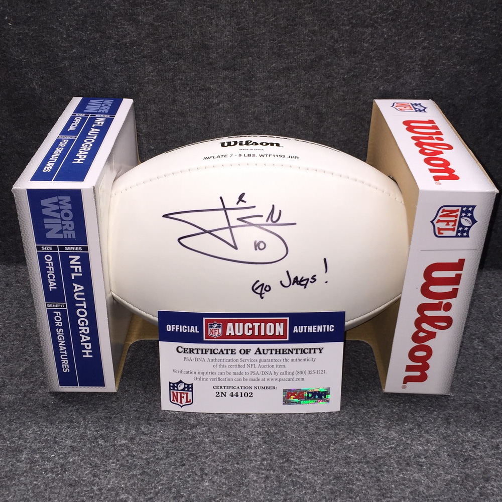 PCF - JAGUARS JOSH SCOBEE SIGNED PANEL BALL | The official auction site ...