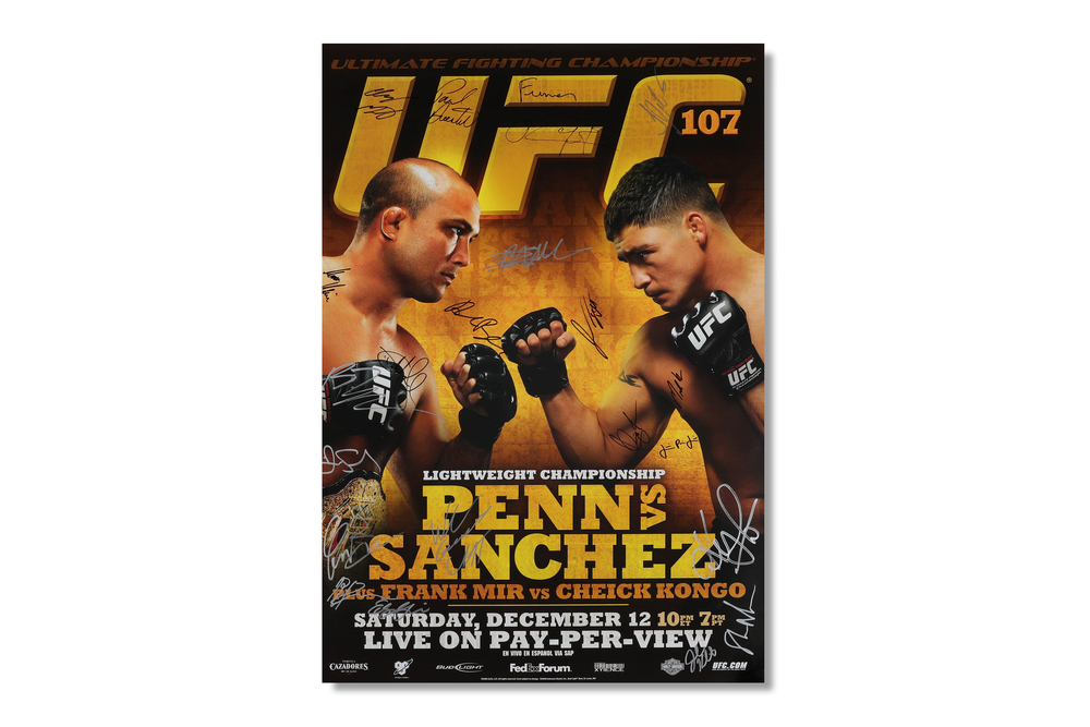 UFC 107: Penn vs Sanchez Autographed Poster | UFC Collectibles