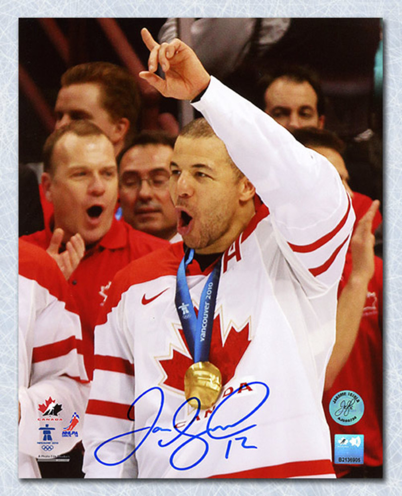Jarome Iginla Team Canada Autographed 2010 Olympic Gold Medal 11x14 ...