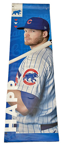 Team-Issued Ian Happ Street Banner - 2023 Season | Chicago Cubs Auctions