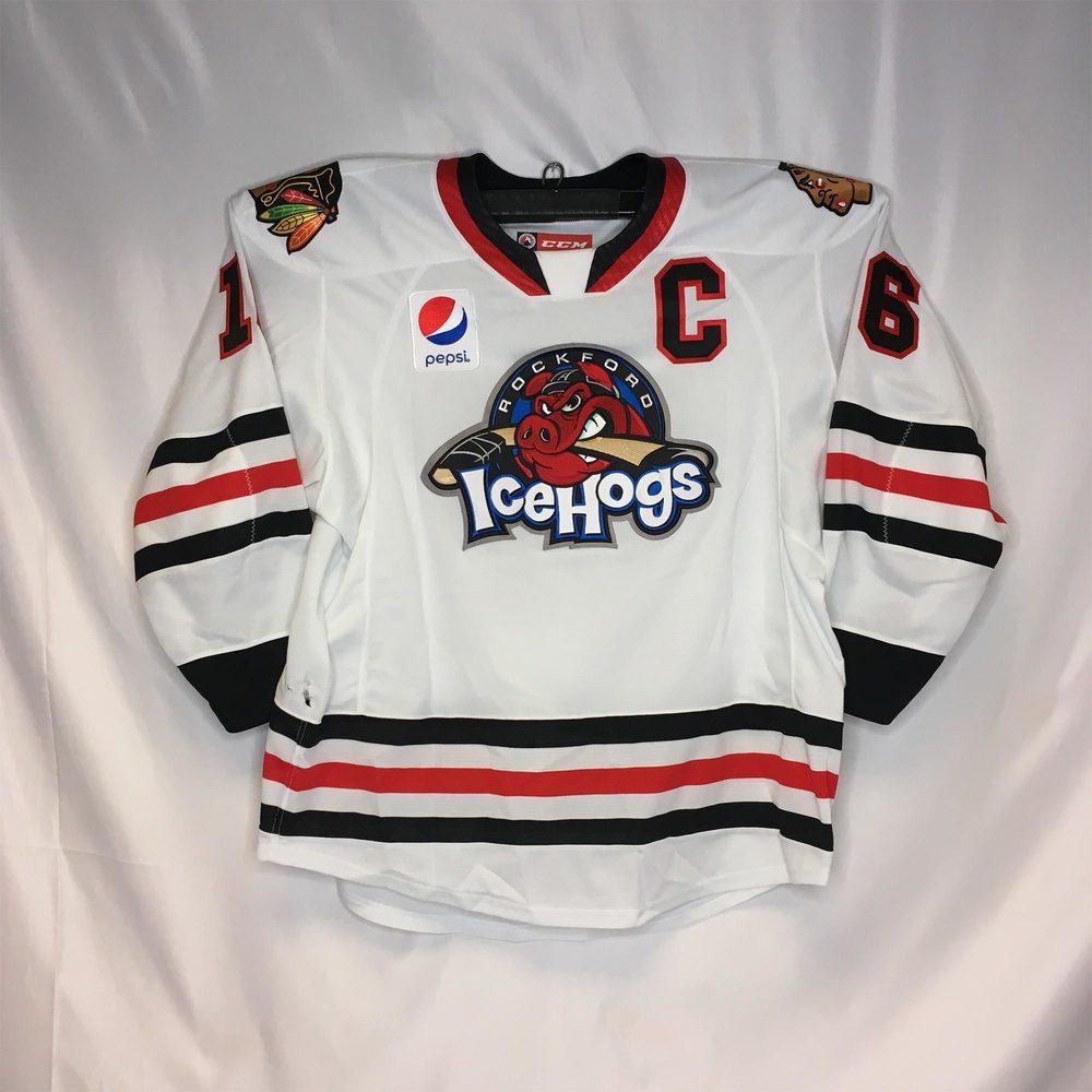 AHL Authentic - 2019-20 Rockford IceHogs Captain's Jersey Worn and ...