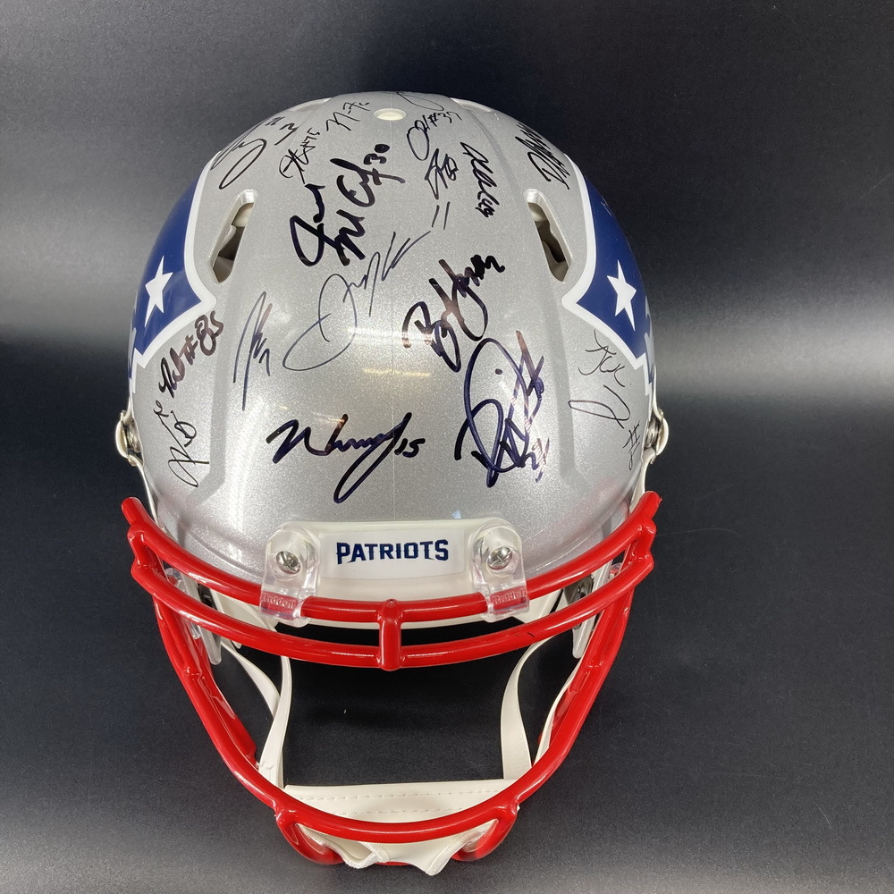 Patriots - Multi Signed Speed Helmet feat Signatures by Brian Hoyer ...