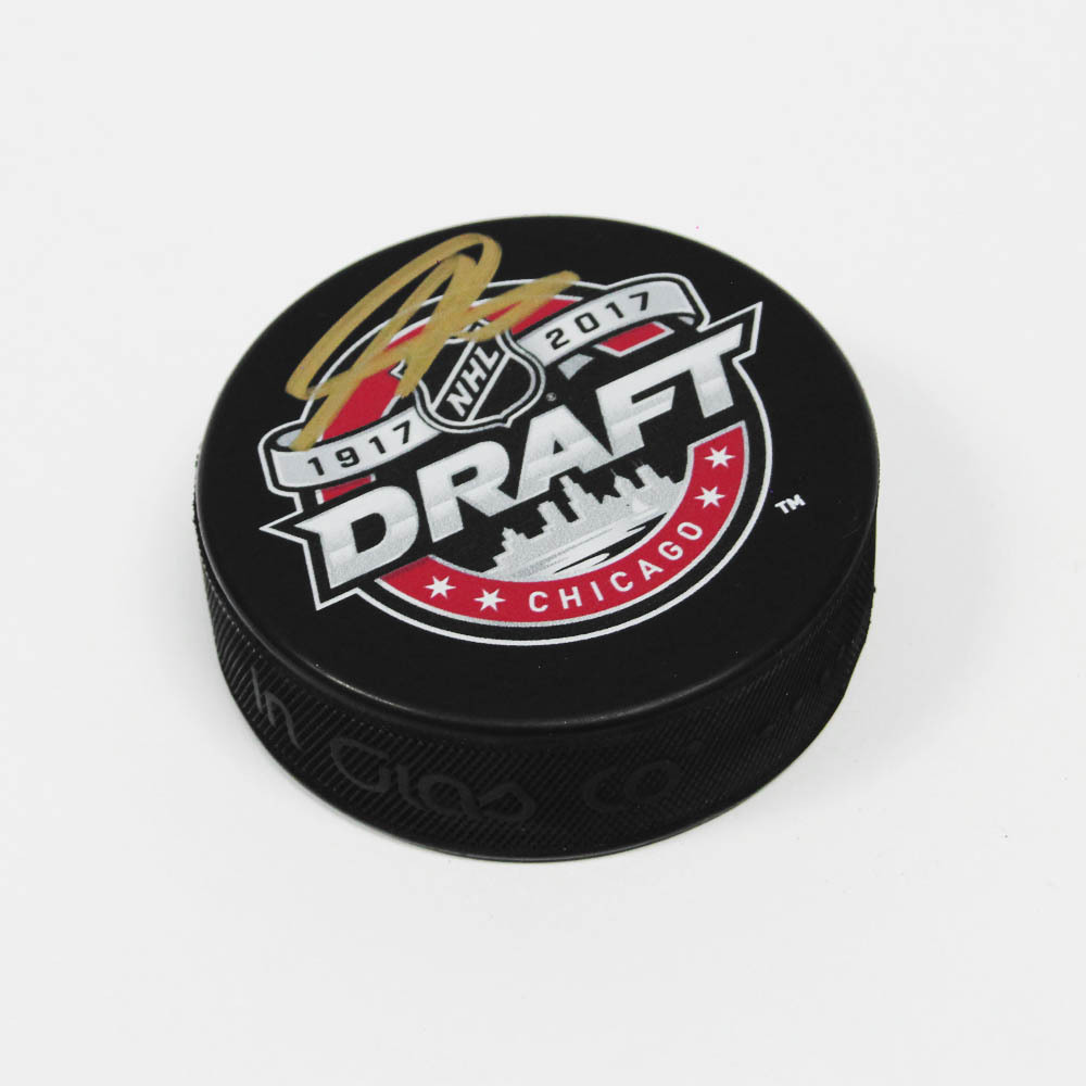 Nolan Patrick 2017 NHL Draft Day Puck Autographed Hockey Puck
