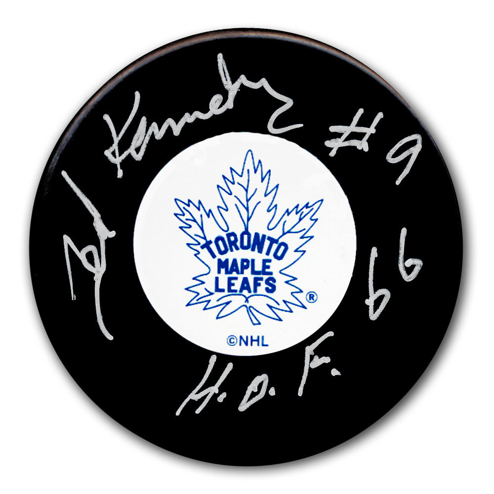 Ted Kennedy Toronto Maple Leafs HOF Original 6 Autographed Puck - NHL ...