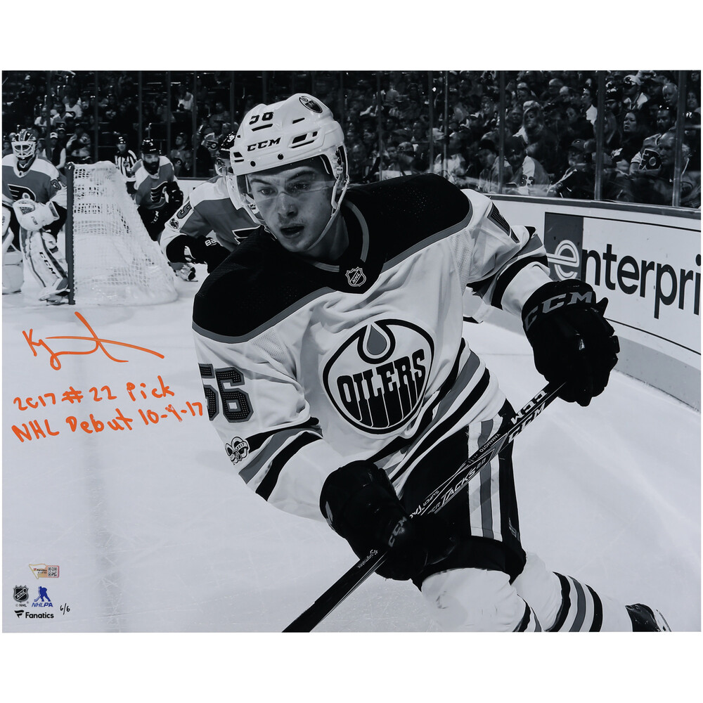 Kailer Yamamoto Edmonton Oilers Autographed 16" x 20" Spotlight ...