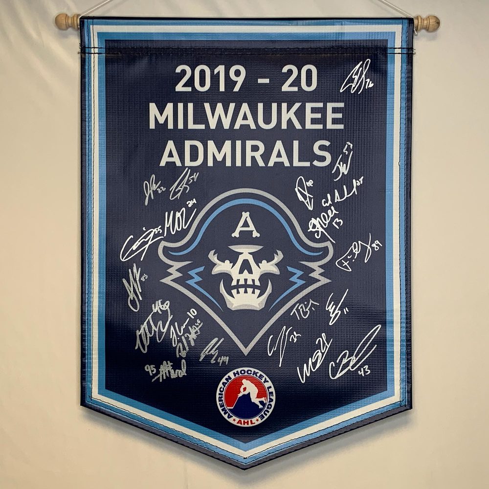 AHL Authentic - 2019-20 Milwaukee Admirals Team-Signed Banner