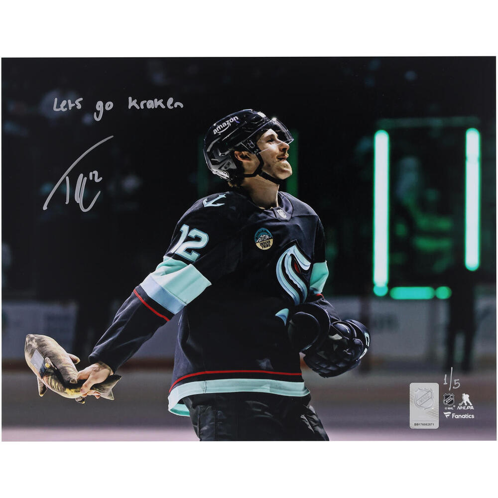 Tye Kartye Seattle Kraken Autographed 11" x 14" Postgame Celebration ...