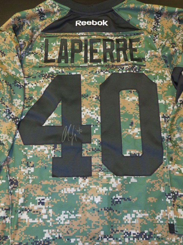 Maxim Lapierre Autographed Camouflage Jersey - NHL Auctions