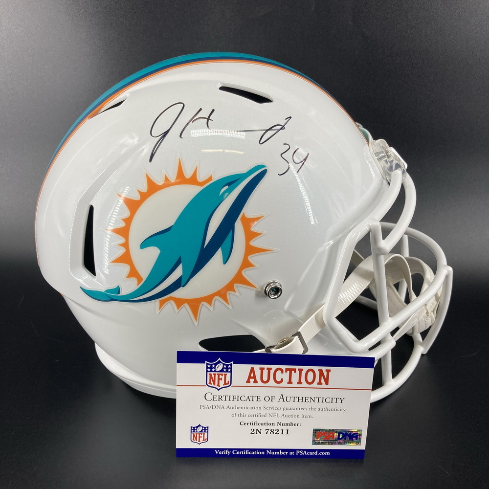 Dolphins - Jordan Howard Signed Authentic Speed Helmet | The official ...