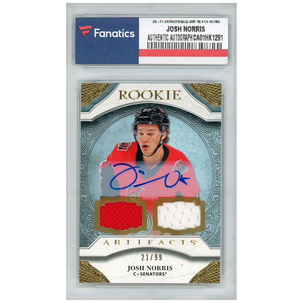 Josh Norris Ottawa Senators Autographed 2020-21 Upper Deck Artifacts ...